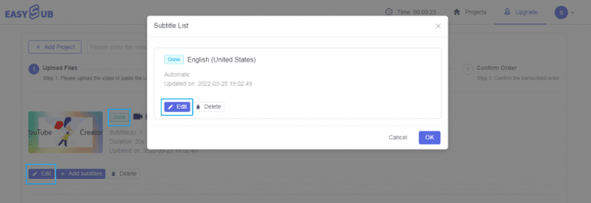 How to add auto subtitles via EasySub - EASYSUB