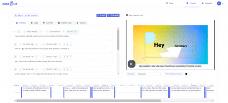 AV SRT 生成器在线免费 - EASYSUB