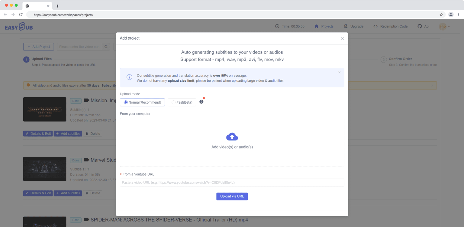 AV SRT 生成器在线免费 - EASYSUB